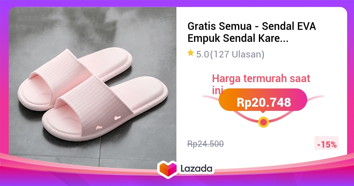 Gratis Semua - Sendal EVA Empuk Sendal Karet Couple Garis / Sandal ...
