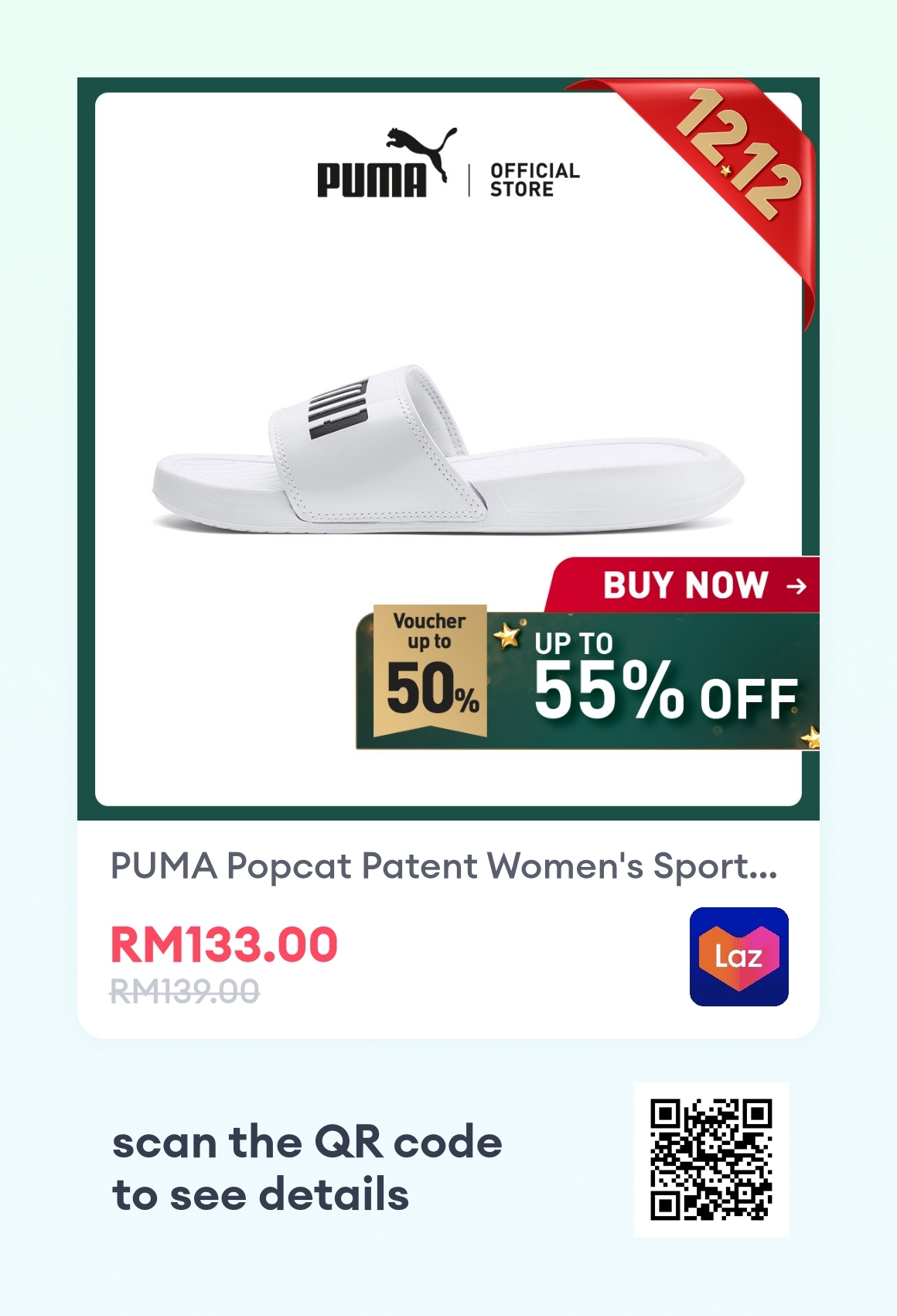 PUMA Popcat Patent Women's Sports Sandals