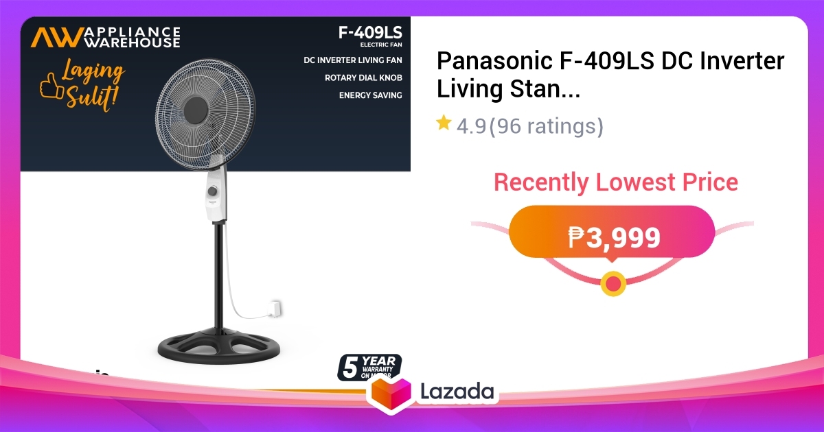 Panasonic F-409LS DC Inverter Living Stand Electric Fan[Appliance ...