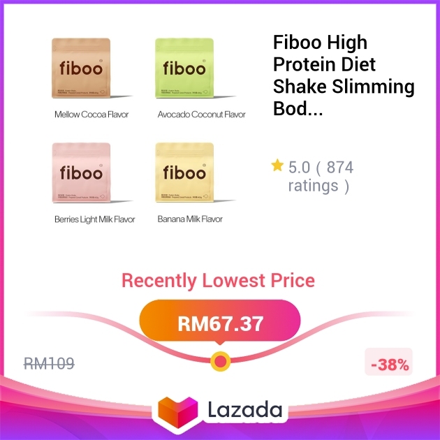 Fiboo High Protein Diet Shake Slimming Body Weight Loss Food Women Meal ...