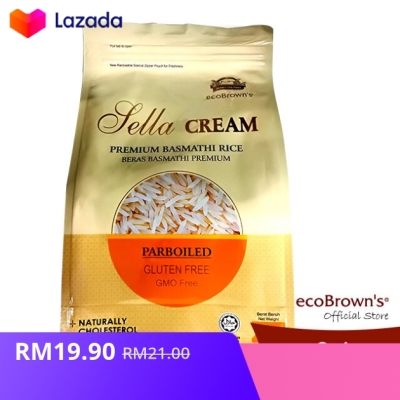 ecoBrown's Sella Cream Parboiled Basmathi Rice 2kg
