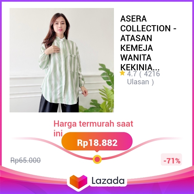 ASERA COLLECTION - ATASAN KEMEJA WANITA KEKINIAN OOTD HIJAB LOLLY ...