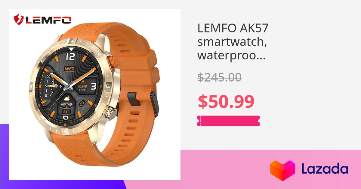 LEMFO AK57 smartwatch, waterproof circular, motion monitoring, BT call
