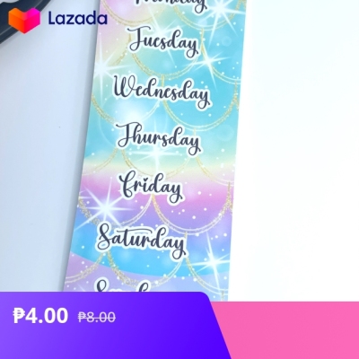 Lumie Weekly Journal Label Sticker Monday to Sunday