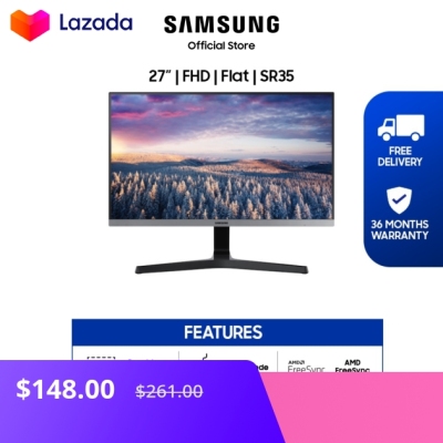 Samsung 27" SR350 Bezel-less LED Monitor / LS27R350FHEXXS / 36 Months ...