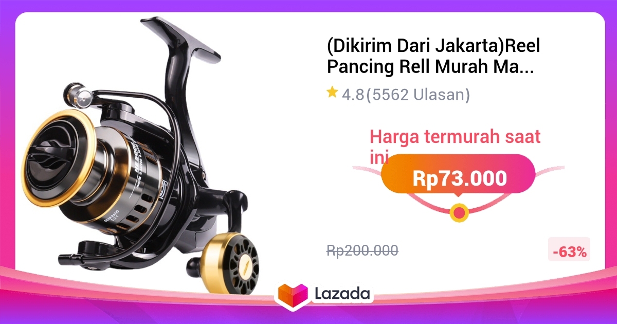 (Dikirim Dari Jakarta)Reel Pancing Rell Murah Max Drag 16KG Reel ...