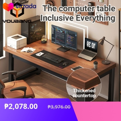 youbang Office desk 1.6CM thick solid wood computer desk durable ...