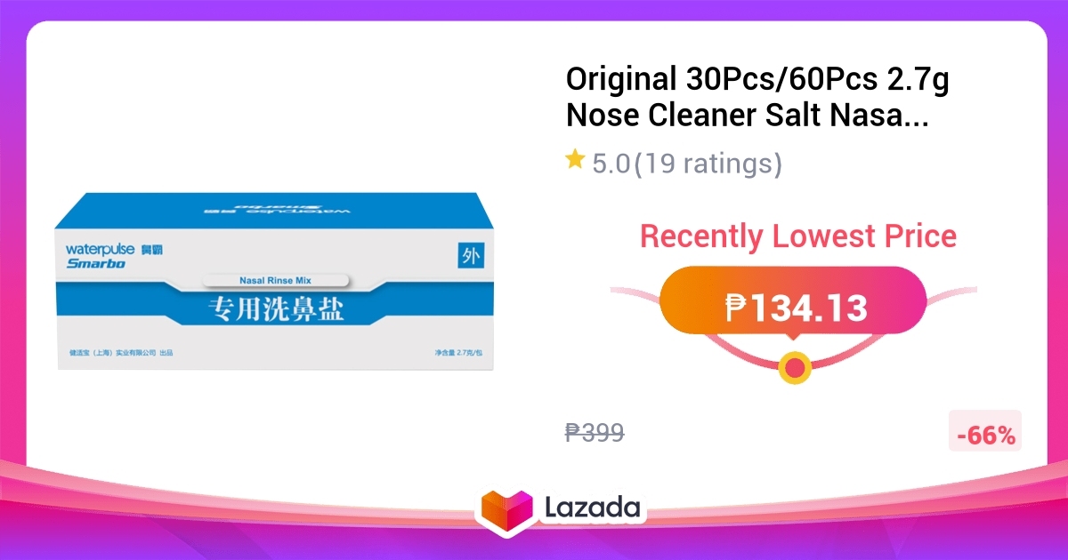 Original 30Pcs/60Pcs 2.7g Nose Cleaner Salt Nasal Wash Salt For ...