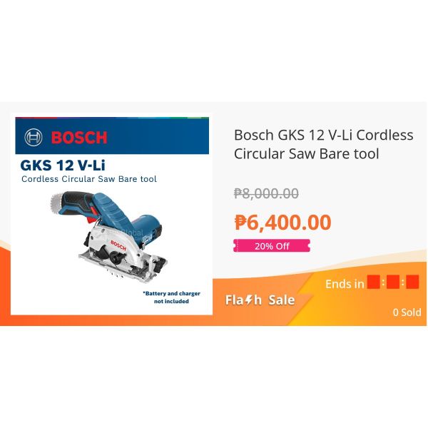 Bosch GKS 12 V-Li Cordless Circular Saw Bare tool