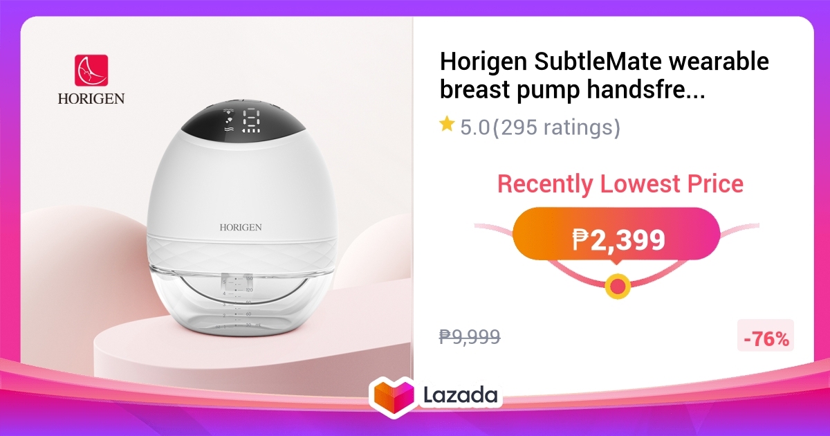 Horigen SubtleMate wearable breast pump handsfree breast pump silicone ...