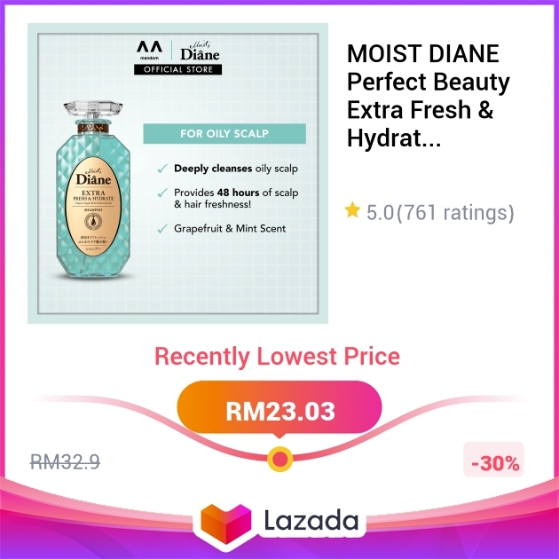 MOIST DIANE Perfect Beauty Extra Fresh & Hydrate Shampoo 450ml (moist ...