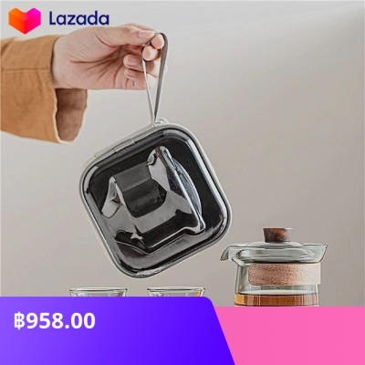 Glass Gaiwan anti-scalding wooden armrest tea making hand grab pot Kung Fu travel Gaiwan tea set ...