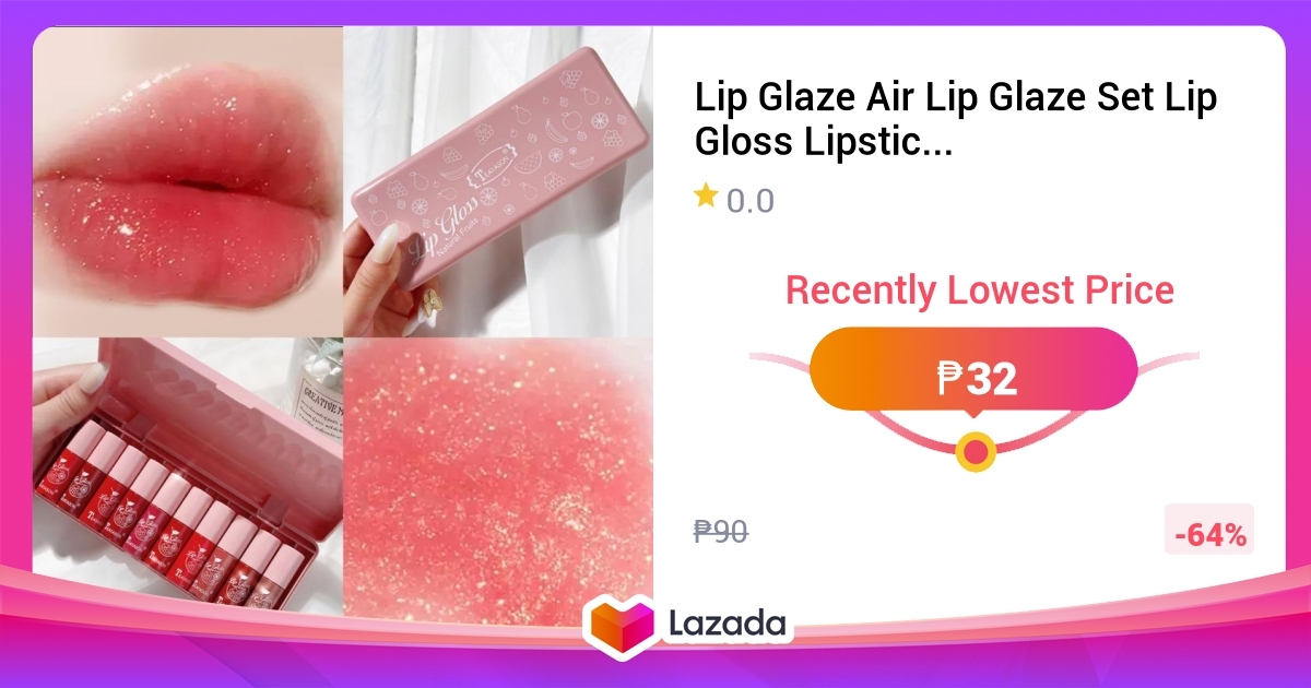 Lip Glaze Air Lip Glaze Set Lip Gloss Lipstick Colorless Transparent ...