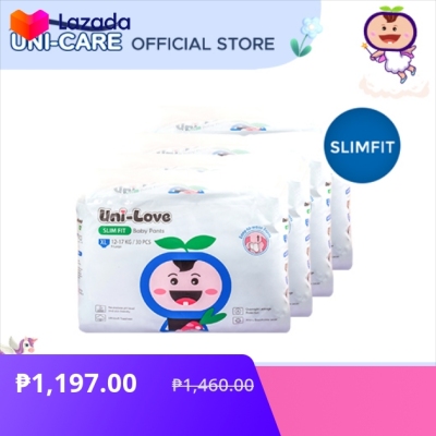 UniLove Slim Fit Baby Pants 30's (X-Large) Pack of 4