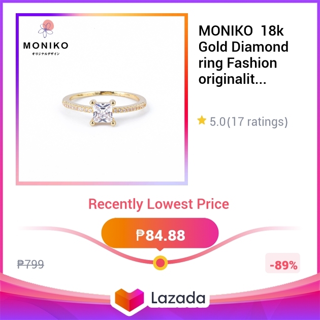 MONIKO 18k Gold Diamond ring Fashion originality Women Wedding Band ...