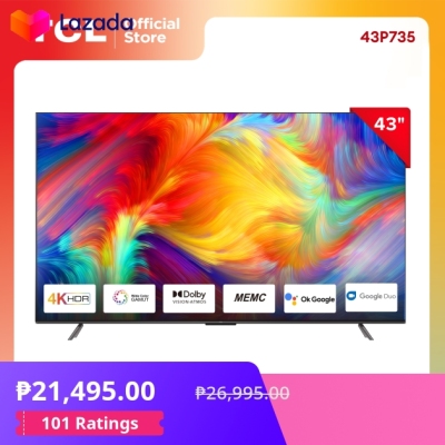 TCL 43 inch 4K Resolution Google TV - 43P735 (Dolby Vision & Audio ...
