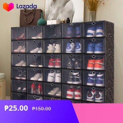 LinE Store Shoe Box Storage Organizer Shoe Rack Stackable Shoebox ...