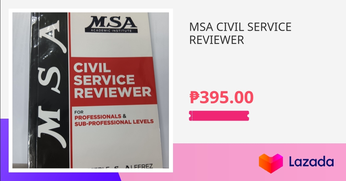 MSA CIVIL SERVICE REVIEWER