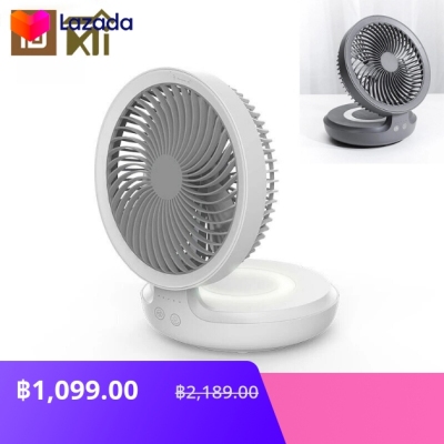 Xiaomi Edon ไร้สายระงับ Air Circulation พัดลม USB แบบชาร์จไฟได้พัดลมไฟฟ้า Night Light Touch ...
