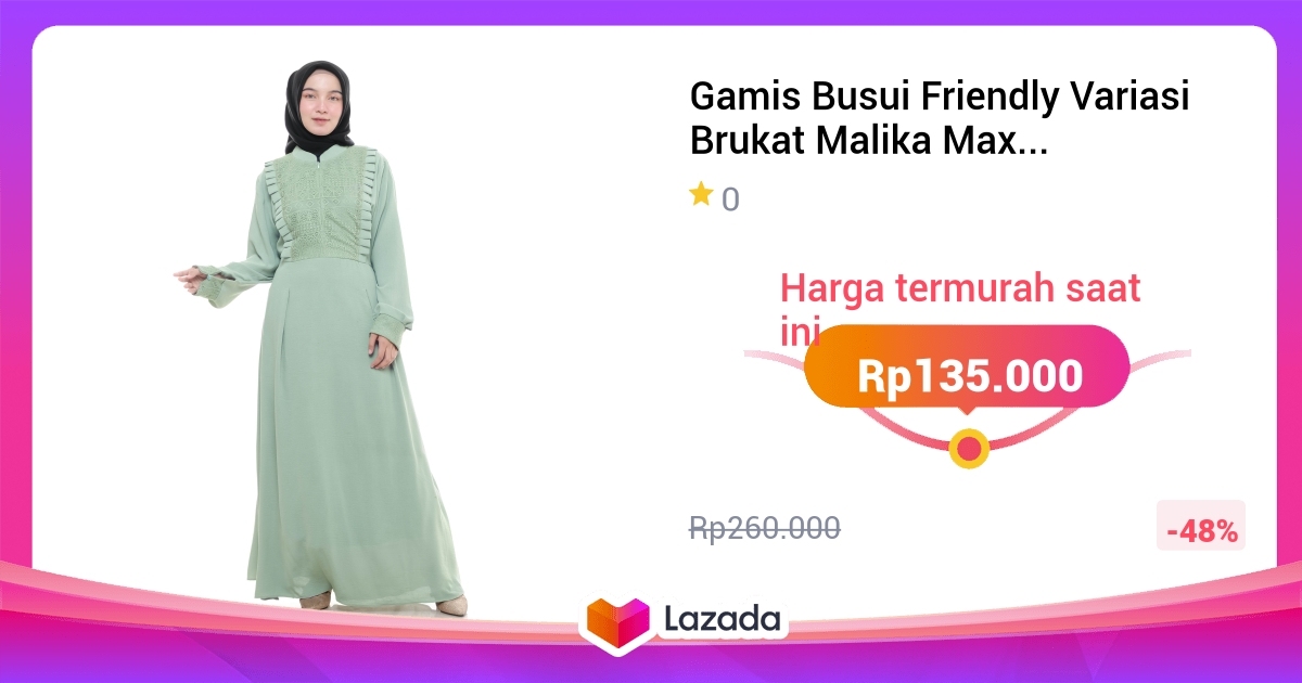 Gamis Busui Friendly Variasi Brukat Malika Maxi Dress Muslim Wanita ...
