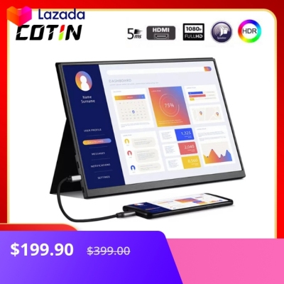 【TOP 1】COTIN D20 Ultrathin Eye care Portable monitor IPS HDR 15 inch ...