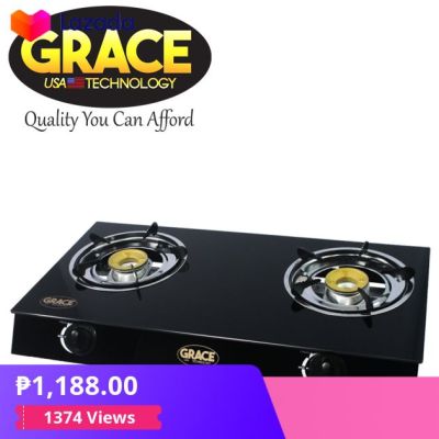 Tempered double burner (Grace) Gas Stove-AV8002-A08-Heavy Duty
