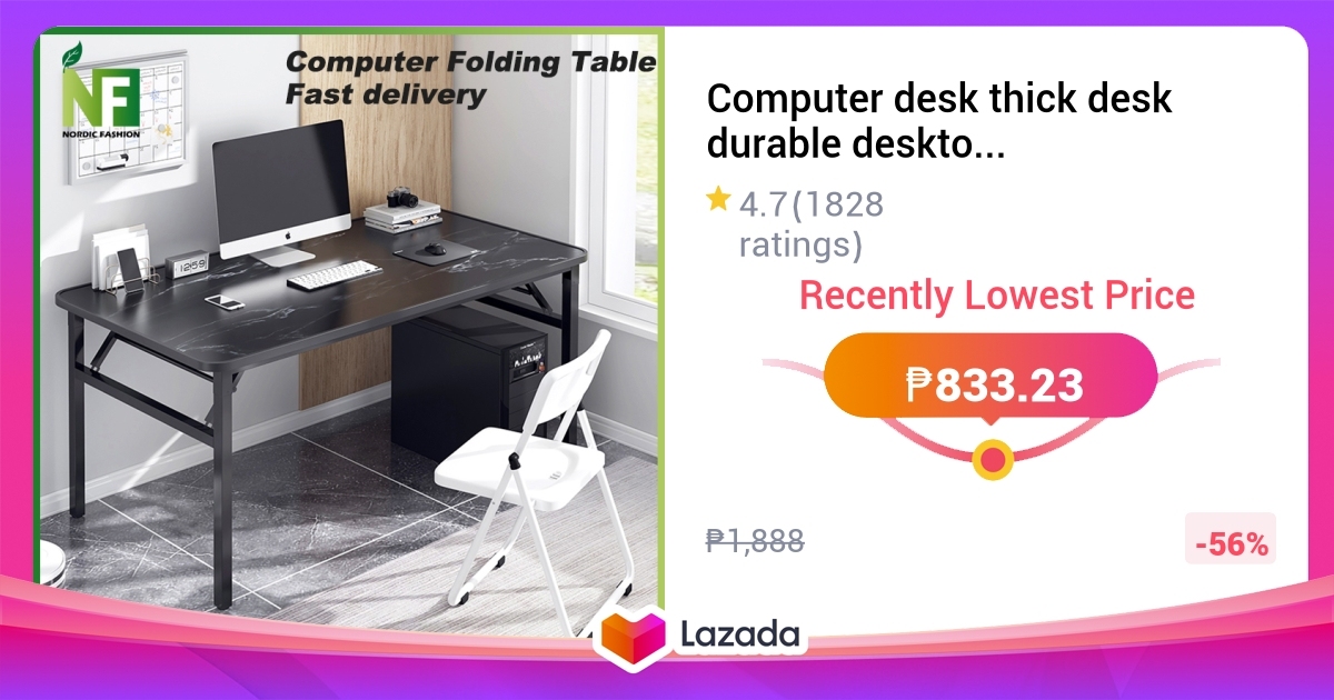 Computer desk thick desk durable desktop thickened steel frame ...