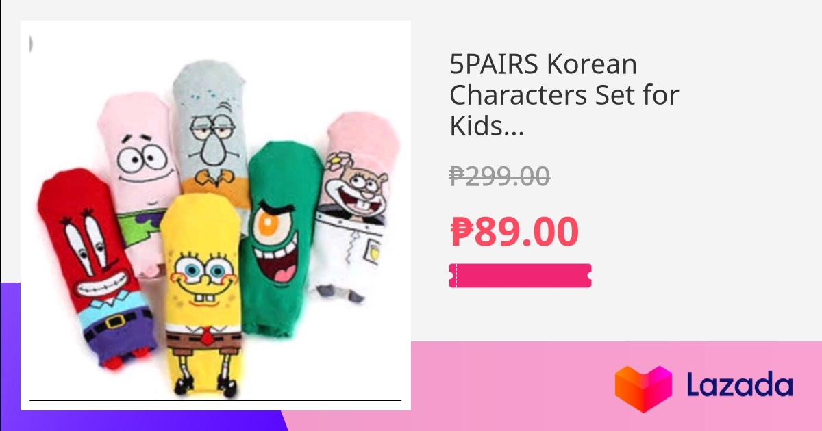 5PAIRS Korean Characters Set for Kids, Teens & Adults