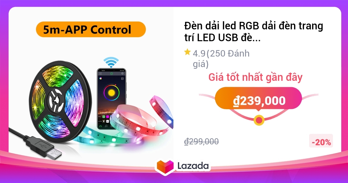Đèn dải led RGB dải đèn trang trí LED USB đèn trang trí phòng đèn trang ...