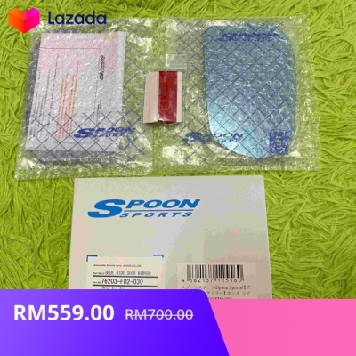 SPOON Sports Blue Wide Door Mirror Honda Civic FD2
