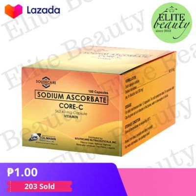 Core C Sodium Ascorbate Vitamin C 562.43mg box of 100 capsules ...