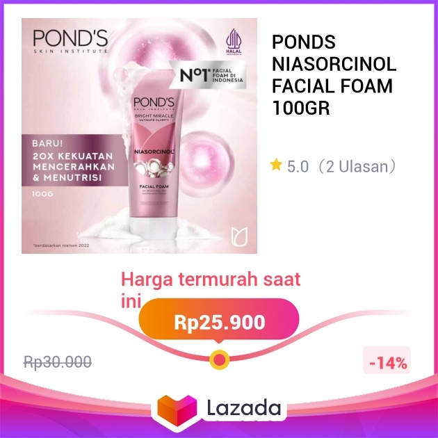 PONDS NIASORCINOL FACIAL FOAM 100GR