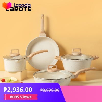 Carote Non Stick Frying Pan 4 pcs Kitchen ware Cookware Set kaldero pot ...