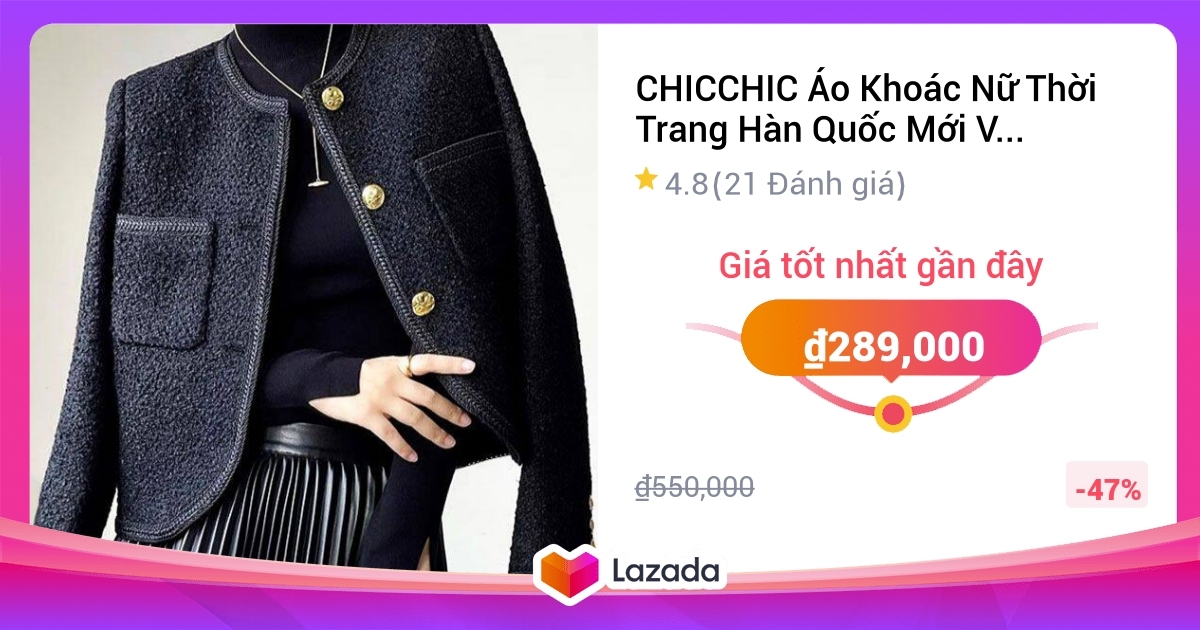 CHICCHIC Áo Khoác Nữ Thời Trang Hàn Quốc Mới Về 2022