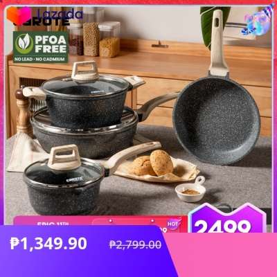 Carote Non Stick Granite Stone kitchen cookware set,Healthy non stick ...