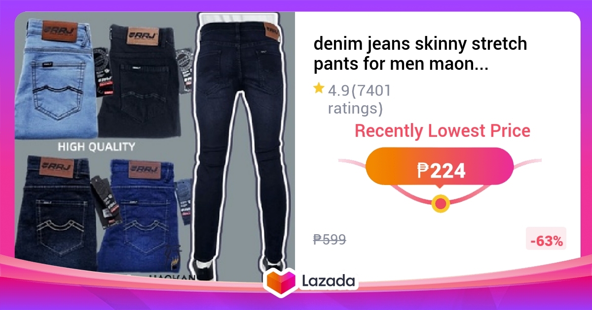 denim jeans skinny stretch pants for men maong quality mens pants (28 ...