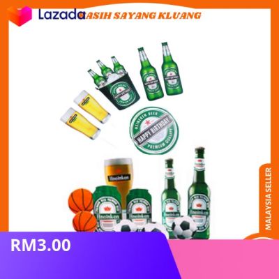 Heineken Beer Cake topper Cake Decoration Birthday Cake Ornaments 啤酒蛋糕插 ...