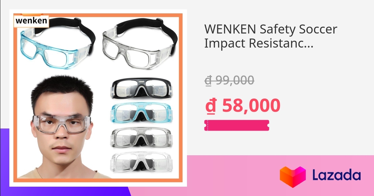 WENKEN Safety Soccer Impact Resistance Eye Protect Football Eyeglasses ...
