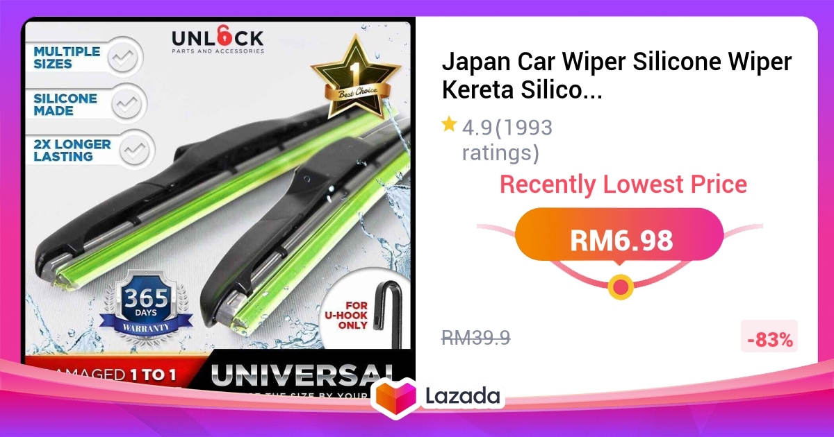 Japan Car Wiper Silicone Wiper Kereta Silicon Windscreen Wiper Cermin ...