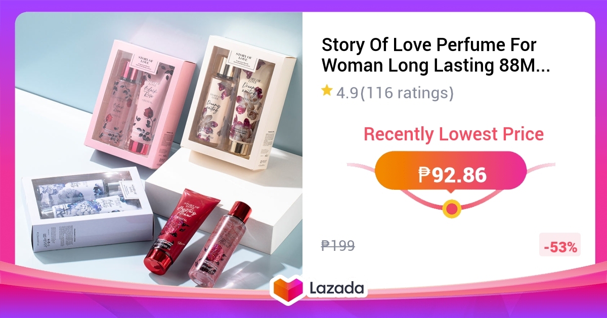 Story Of Love Perfume For Woman Long Lasting 88ML Perfume and Body ...