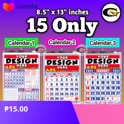 Calendar 2024 | COMMERCIAL CALENDAR 2024 | FREE LAYOUT | 8.5" x 13"