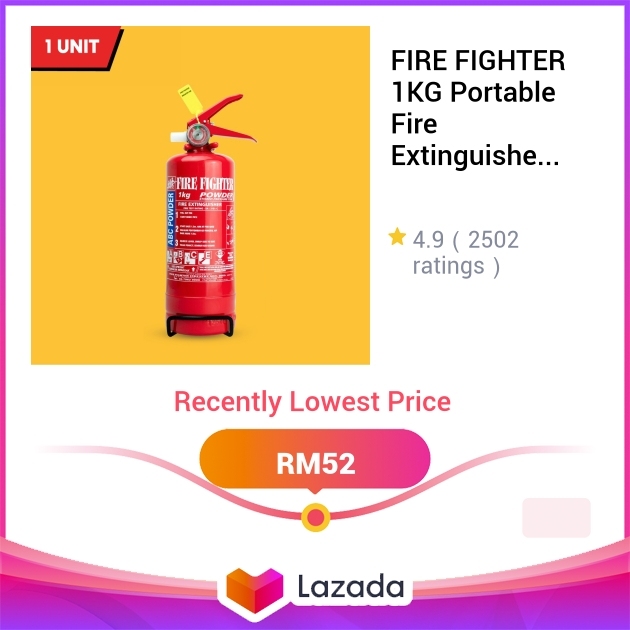 FIRE FIGHTER 1KG Portable Fire Extinguisher Pemadam Api (SIRIM & Bomba ...
