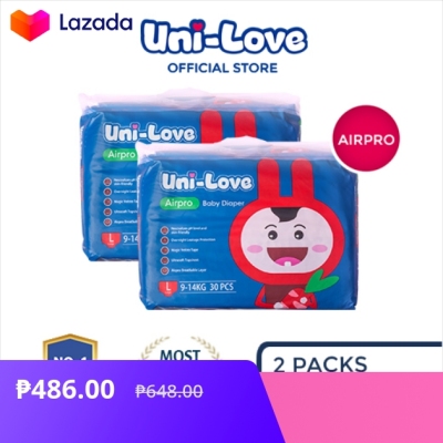 UniLove Airpro Baby Diaper 30's (Large) Pack of 2