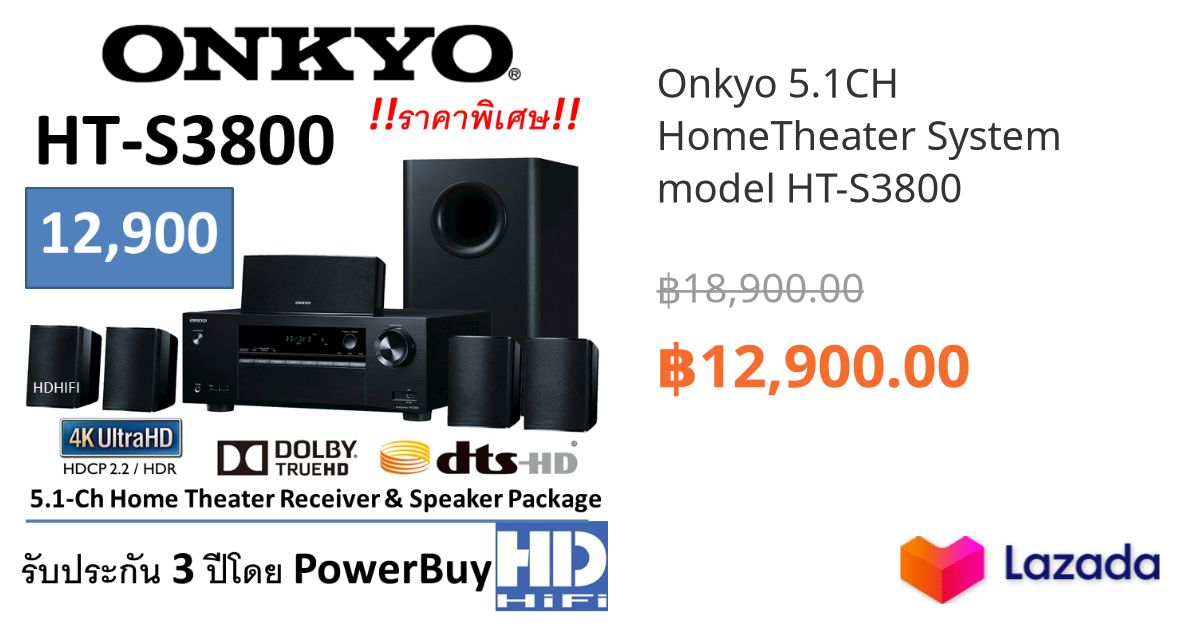 Onkyo 5.1CH HomeTheater System model HT-S3800