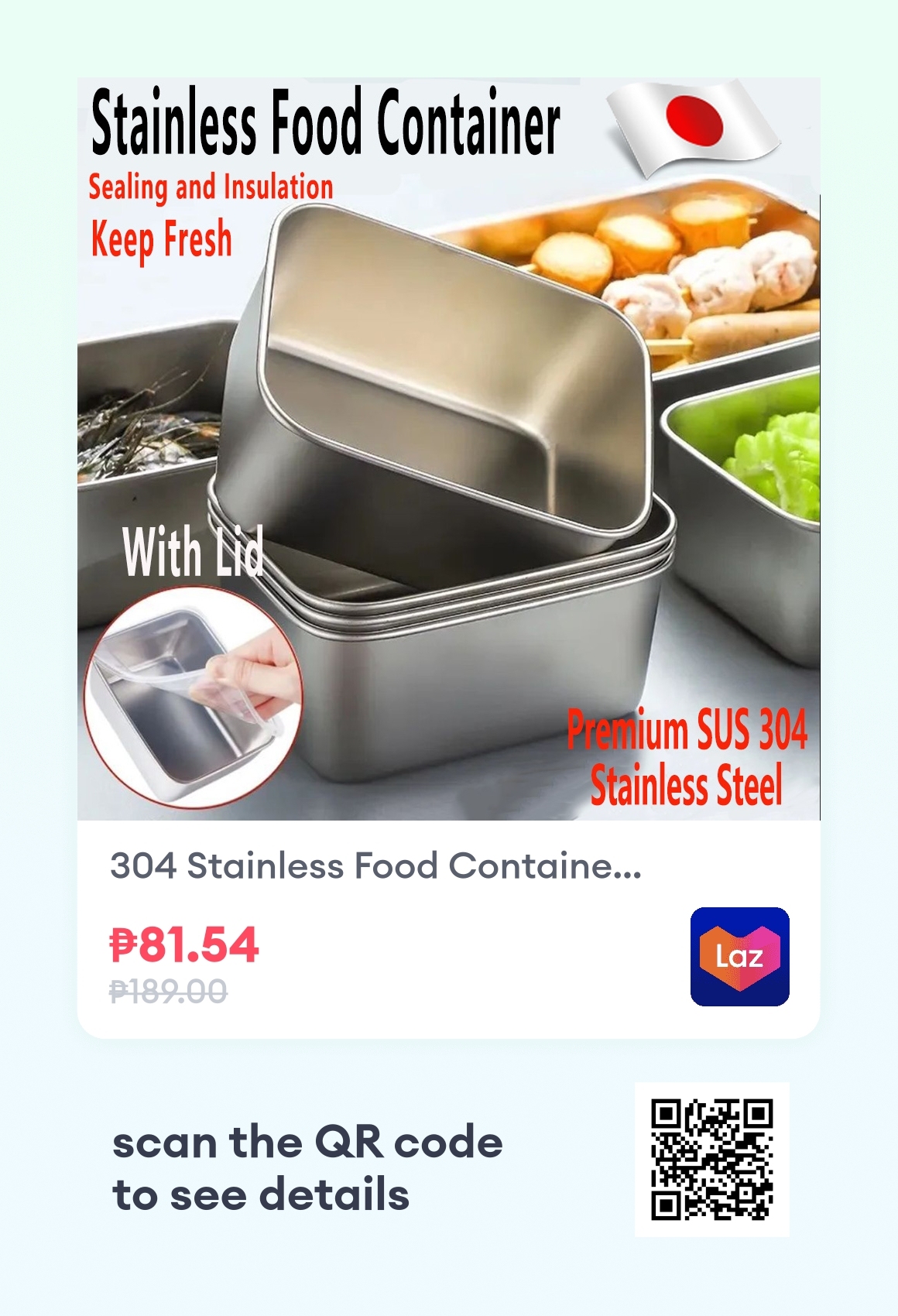 304 Stainless Food Container Stainless Steel Box Stainless Box Storage ...