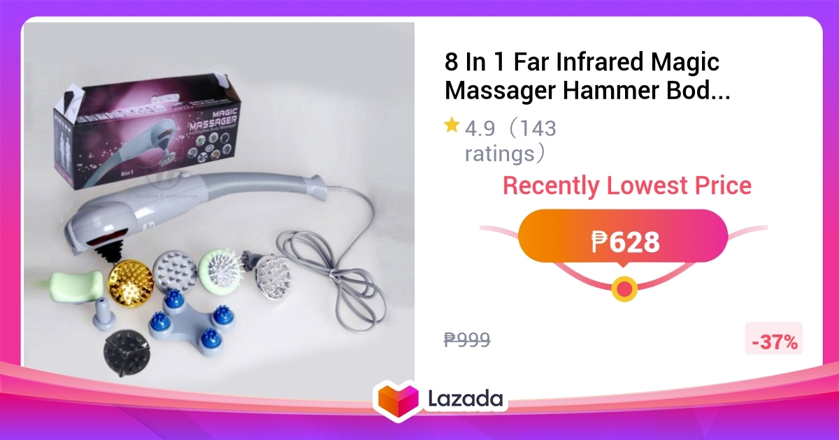 8 In 1 Far Infrared Magic Massager Hammer Body Massager