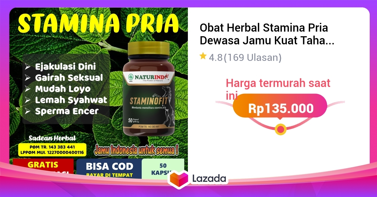 Obat Herbal Stamina Pria Dewasa Jamu Kuat Tahan Lama