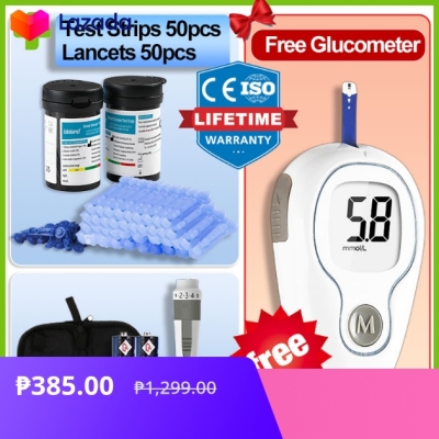 Free Blood Sugar Monitoring Device with 25/50 Test Strips and Lancets ...