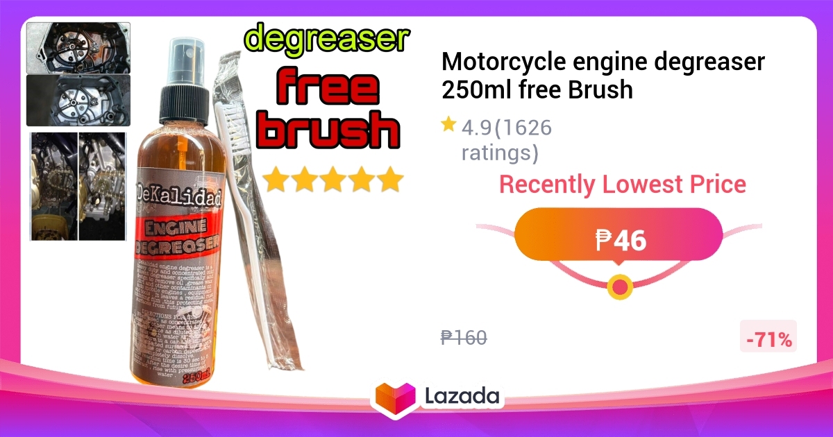 Motorcycle engine degreaser 250ml free Brush
