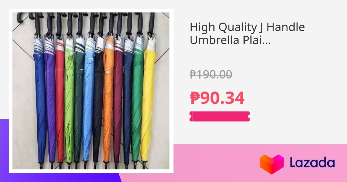 High Quality J Handle Umbrella Plain For Outside Plain Umbrella For ...
